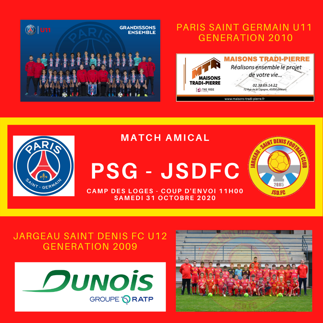 Rencontre amical PSG (U11) – JSDFC (U12) – JSD Football Club